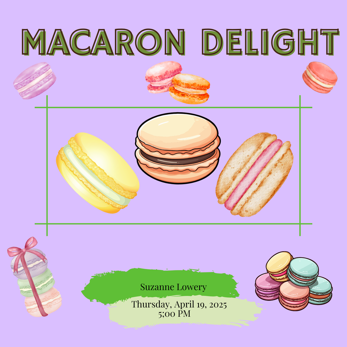 Macaron Delight! - Thursday, April 10th @ 5:00 – Sweet Expressions