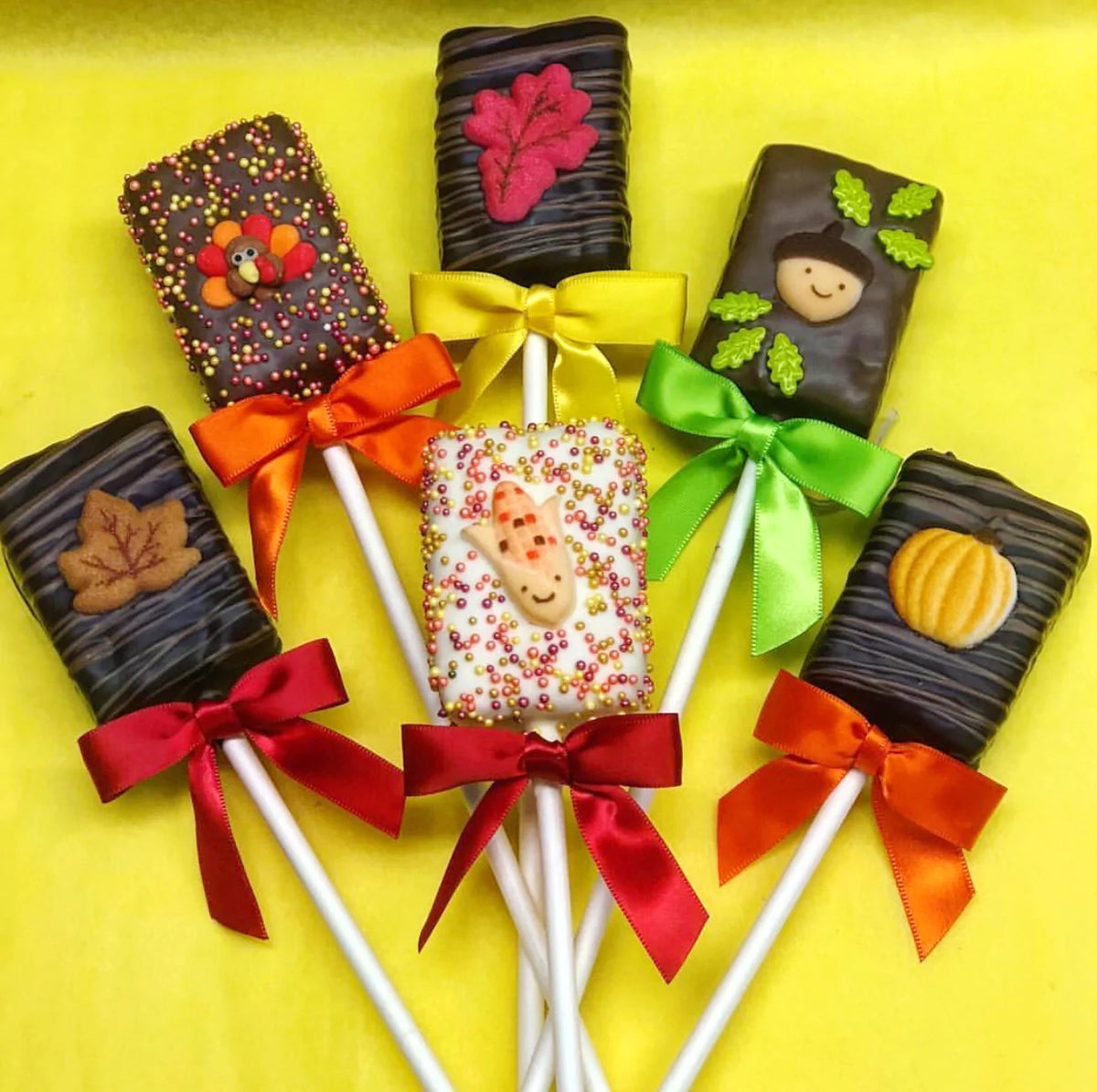 Fall Chocolate Dipped Rice Krispie Treats – Sweet Expressions