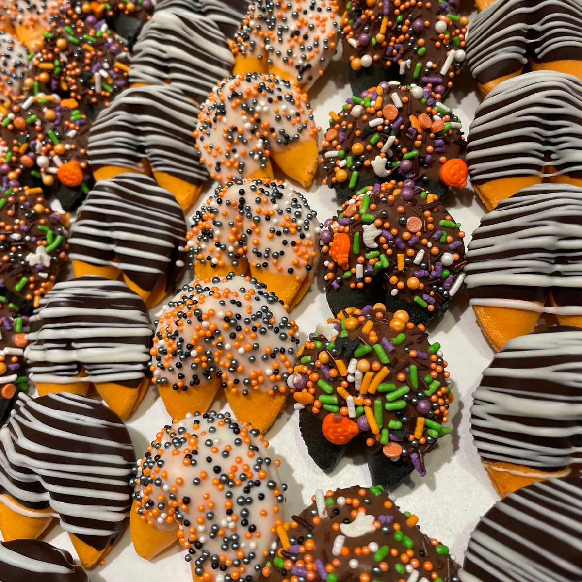 3pc. Chocolate Dipped Spooky Fortune Cookies – Sweet Expressions