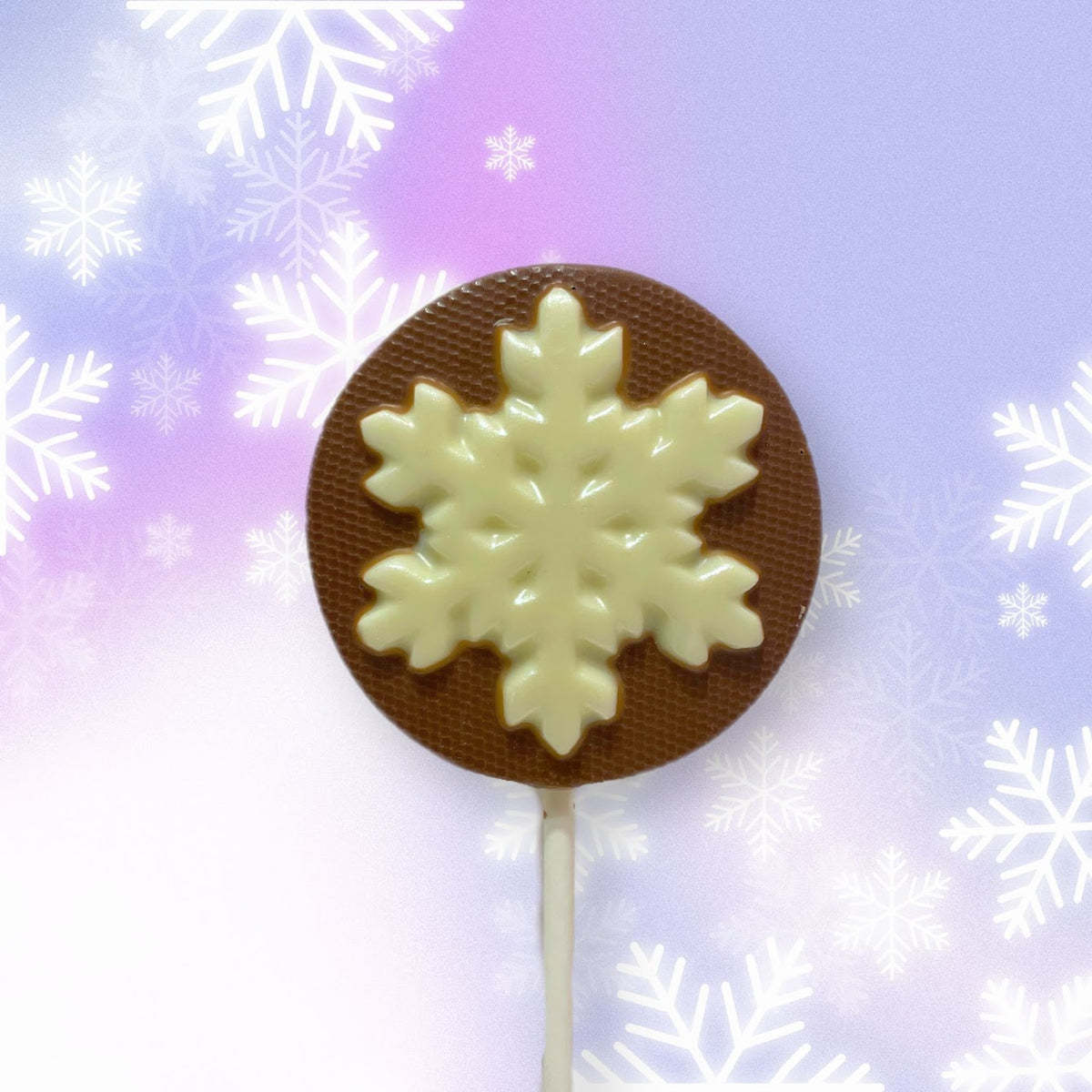 Snowflake Round Chocolate Lollipop – Sweet Expressions